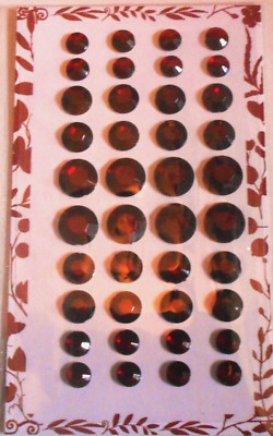 Round Dark Red Maroon Gems Bling Dance Diva Craft Smart Stickers Craft ...