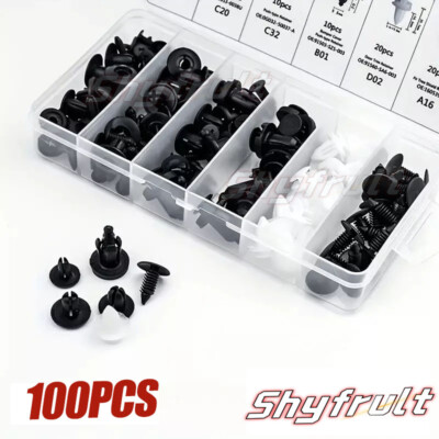 100 PCS Box Set Bumper Fender Liner-Push Type Retainer Clips for Dodge ...