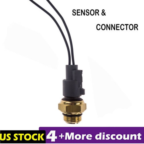 Radiator Coolant Fan Water Temperature Switch Sensor & Connector For ...