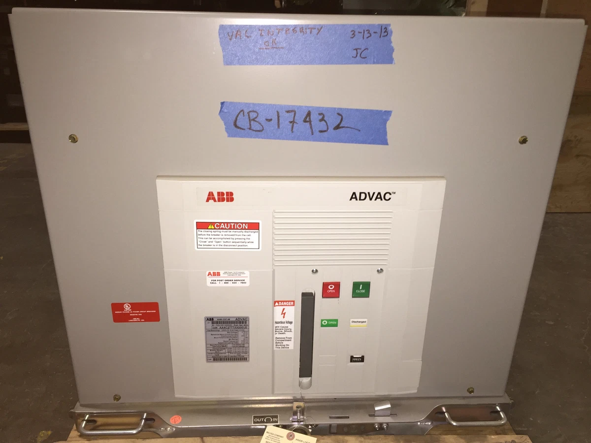 ABB ADVAC Drawout 1200A KV Vacuum Circuit Breaker 1200 Amp , 54% OFF