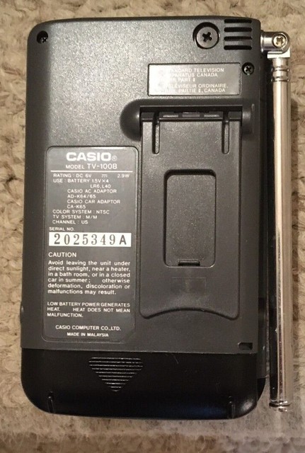 2x Vintage Casio Color LCD Tv-100b Portable Analog TV Vhf/uhf 1.6 Inch ...