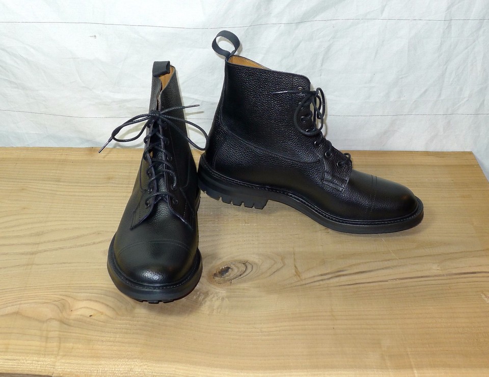 TRICKERS MEN'S S BLACK ZUG GRAIN GRASSMERE SUPER BOOTS (VARIOUS UK ...