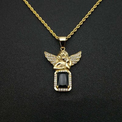 Engel Kette, Engel Schmuck, Engelschmuck mit großem CZ Stein | eBay.de
