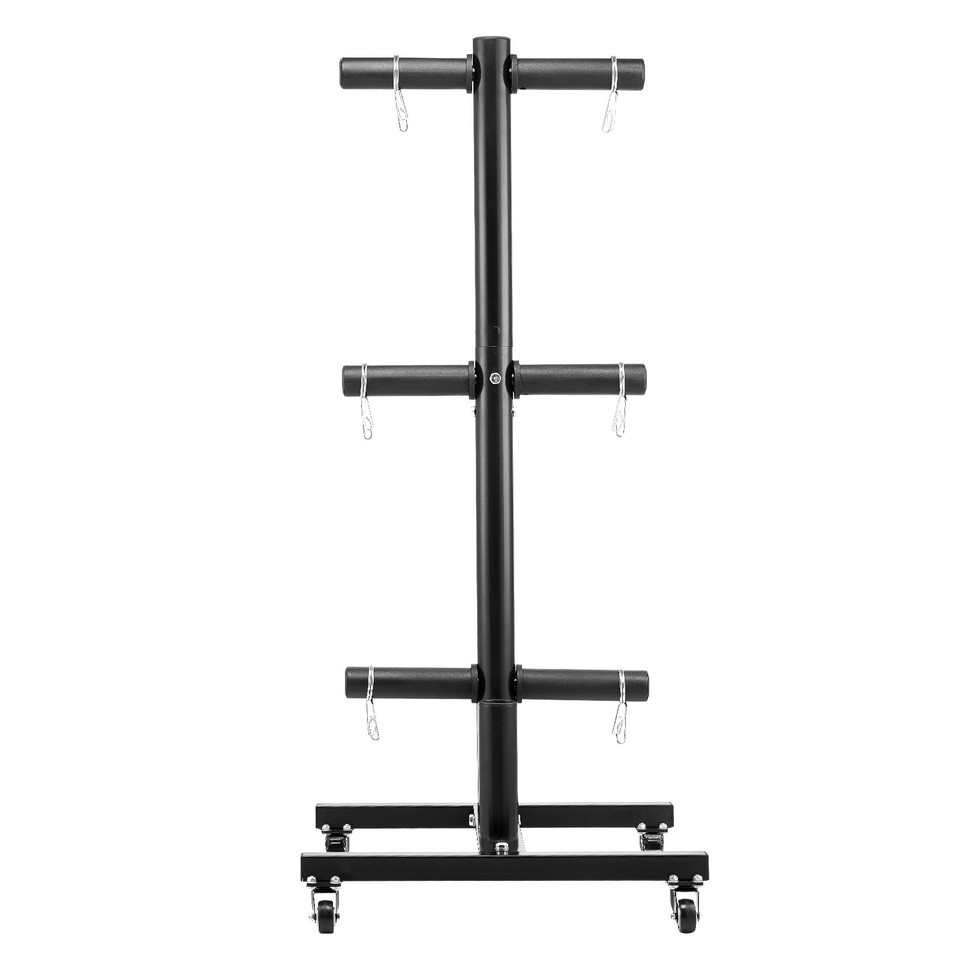 Uimoso Vertical Weight Plate Rack Home Gym Barbell Storage with Wheels ...