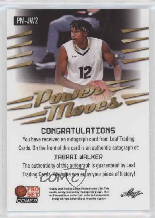 2021-22 Leaf Pro Set Power Moves Platinum Spectrum Foil /99 Jabari ...
