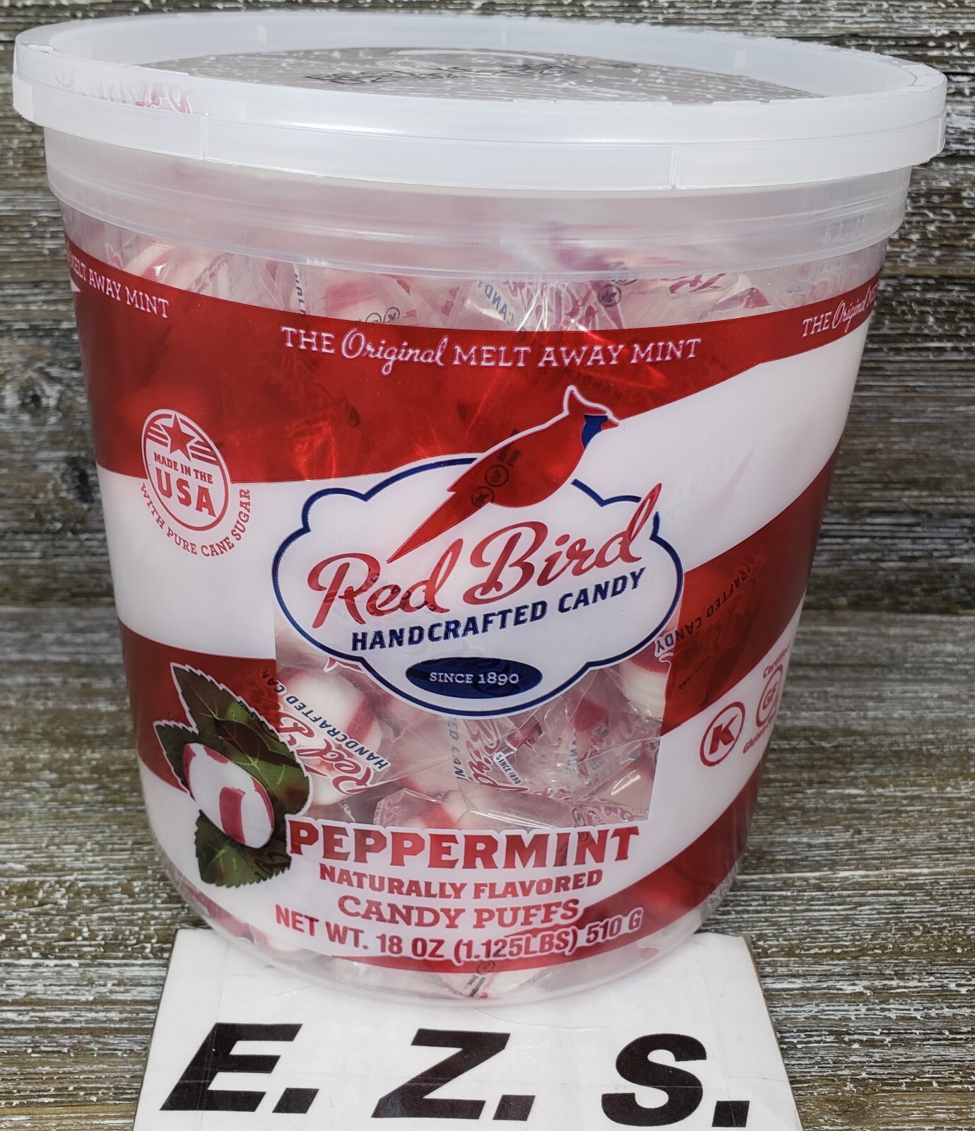 Red Bird Soft Peppermint Puffs 1 Bucket of Individually Wrapped 18 Oz ...
