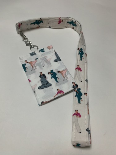 HARRY STYLES INSPIRED COSTUMES MOTIF LANYARD & ID CASE SET WHITE MULTI ...