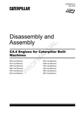 Caterpillar Cat C4.4 Engine Built Machine Disassembly Assembly Manual ...