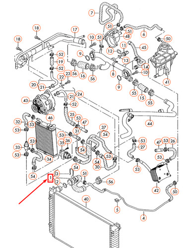 2005-2011 Audi A6 4F C6 Coolant Hose With Quick Release Coupling ...