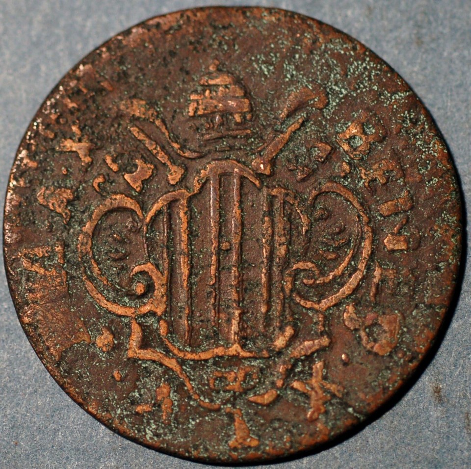 Italian States PAPAL STATES FERRARA 1/2 Baiocco Mezzo Baioco | eBay