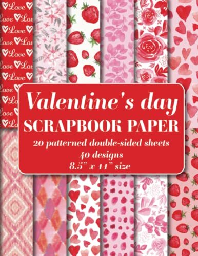 Valentine's day Scrapbook Paper Pad: 20 patterned dou... by Studio ...