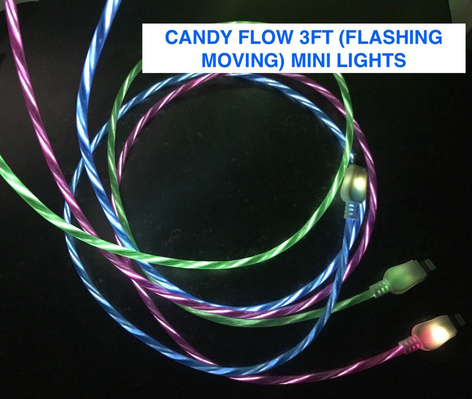 LIGHTED LED phone charger data cable for SAMSUNG LG HTC ZTE NOKIA ...