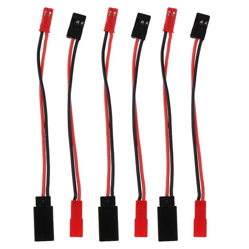 6 Pieces RC JST to JR Plug Female/Male Battery Connector Conversion ...
