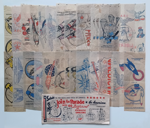 VTG 1940’s WORLD WAR II PATRIOTIC THERMAGRAPH “JOIN THE PARADE” IRON-ON ...