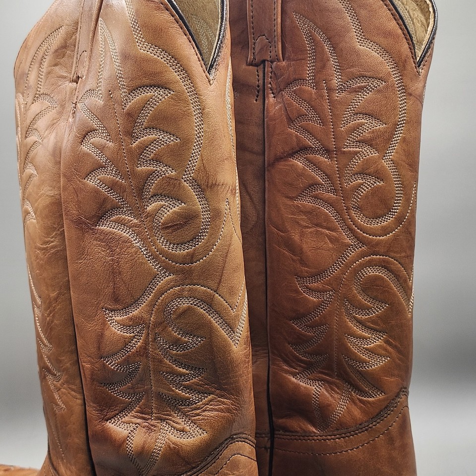 Vintage J Chisholm Men's D94 Size 10.5D Light Brown Teju Lizard Cowboy ...