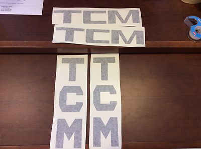 TCM Forklift decals . 2 Black for Mast , 2 Black decals for Hood 4 ...
