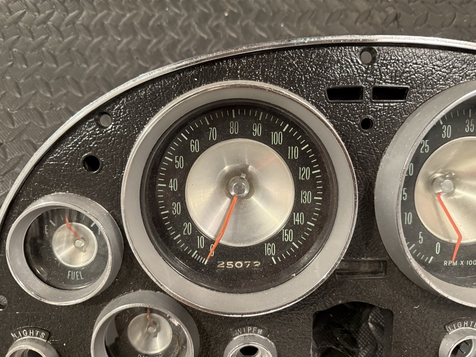 1963 Corvette C2 Gauge Cluster Nice Original GM Parts Speedometer Tach ...