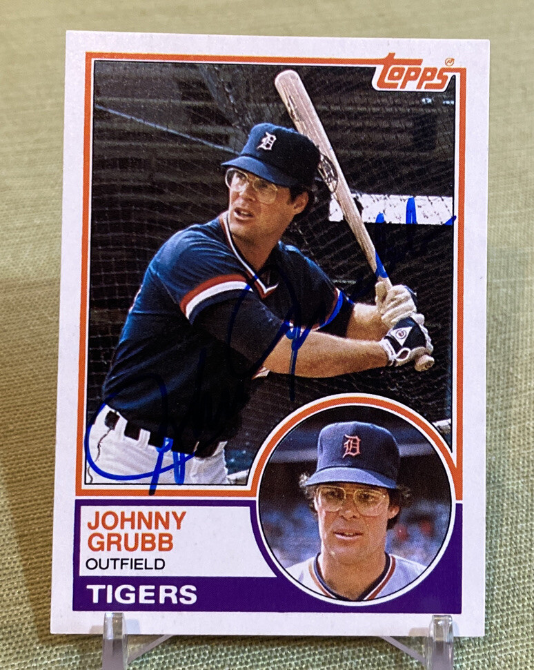 Johnny Grubb Signed Autographed 1983 Topps Tiffany Traded #38T Detroit ...