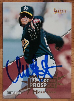AUTOGRAPHED - Mark Acre Pinnacle #413 Oakland Athletics 1994 Select ...