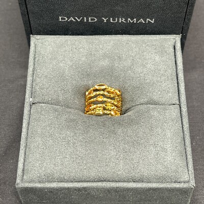 David Yurman 18K Gold Five Row Confetti Ring Size 5 10.7 Grams | eBay