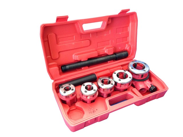 8 Pcs Pipe Threader Plumbing Ratchet Die Stocks Type HD 5 Dies with ...