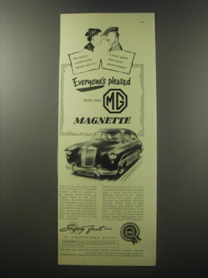 1955 MG Magnette Ad - Everyone's pleased with the MG Magnette | eBay