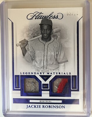 Jackie Robinson Game Worn Legendary Materials 2/15 Panini Flawless 🔥🔥 ...
