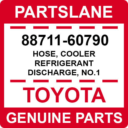 88711-60790 Toyota OEM Genuine HOSE, COOLER REFRIGERANT DISCHARGE, NO.1 ...
