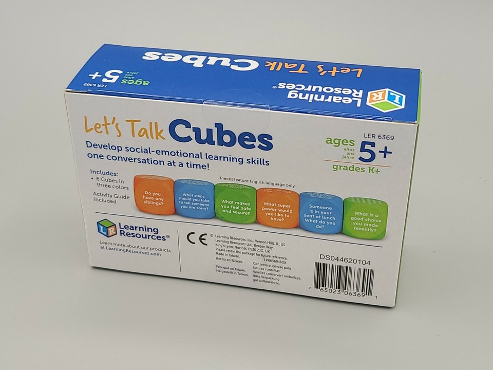 Let's Talk Cubes Homeschool Autism Therapy Ages 5+ LEARNING RESOURCES ...