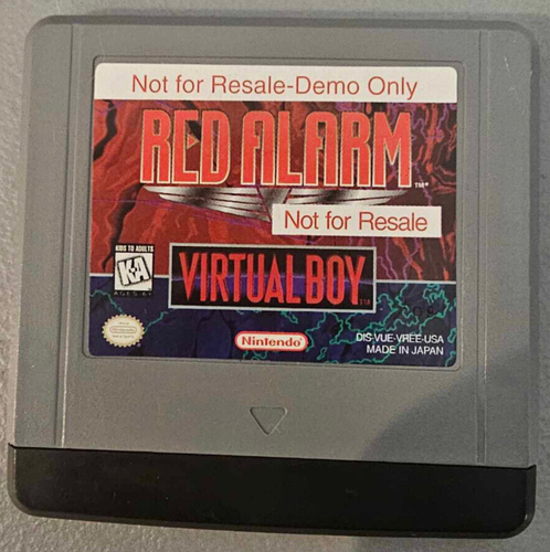 Red Alarm Nintendo Virtual Boy RARE Not For Resale NFR Cartridge Only ...