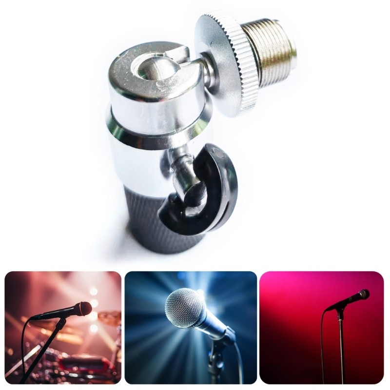 Music Mic Stand Tripods Mount Adapter Microphone Holder with Ajustable ...