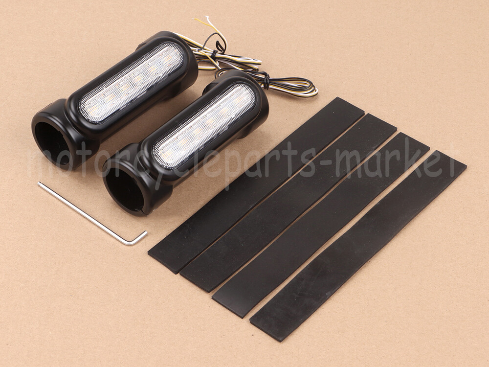 Motorcycle Black Crash Bar Lights LED White Amber DRL Turn Signals For ...