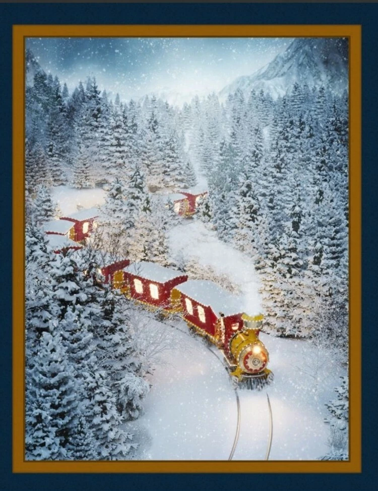 Christmas Train Border