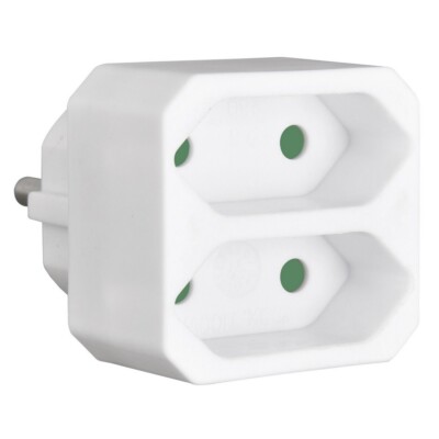 Heitech 2-fach Doppelstecker Mehrfachstecker Zwischenstecker ...