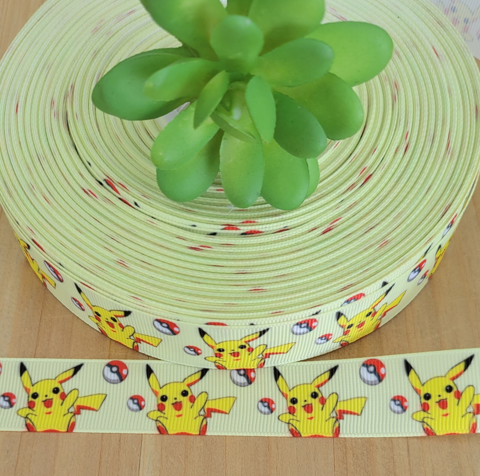 7/8" (1 YD) Pokémon Grosgrain Ribbon Pikachu Anime Lanyard Hair Bow | eBay