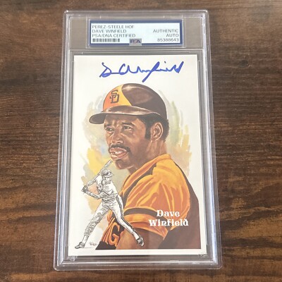 Dave Winfield Autographed Perez Steele Postcard PSA Slabbed HOF Padres ...