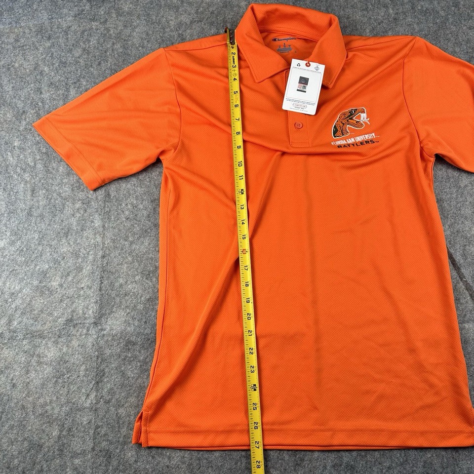 Florida A&M Polo Shirt Men’s Small Champion FAMU Rattlers Orange Logo ...