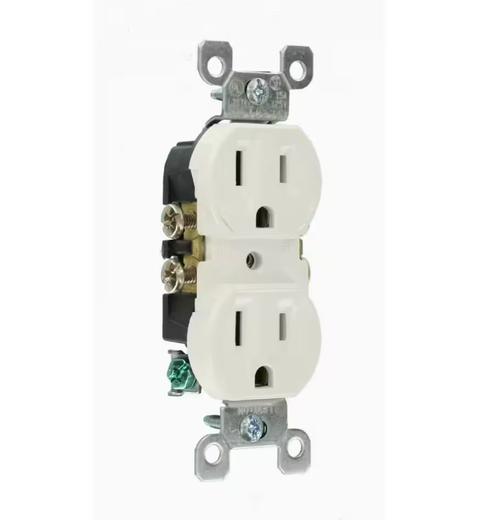 10 Pack Outlets Duplex Residential Receptacle, 15A 125V Grounding ...