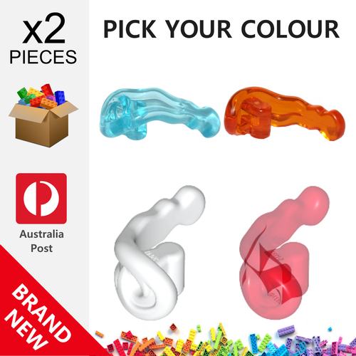 2x Genuine LEGO™ - Wave Rounded Energy with Bar - 27393 32643 78262 New ...