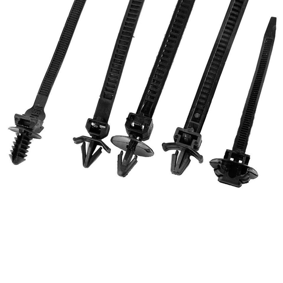 100pcs Set Mixed Cable Tie Bundled Car Wire Harness-Line Fastener Zip ...