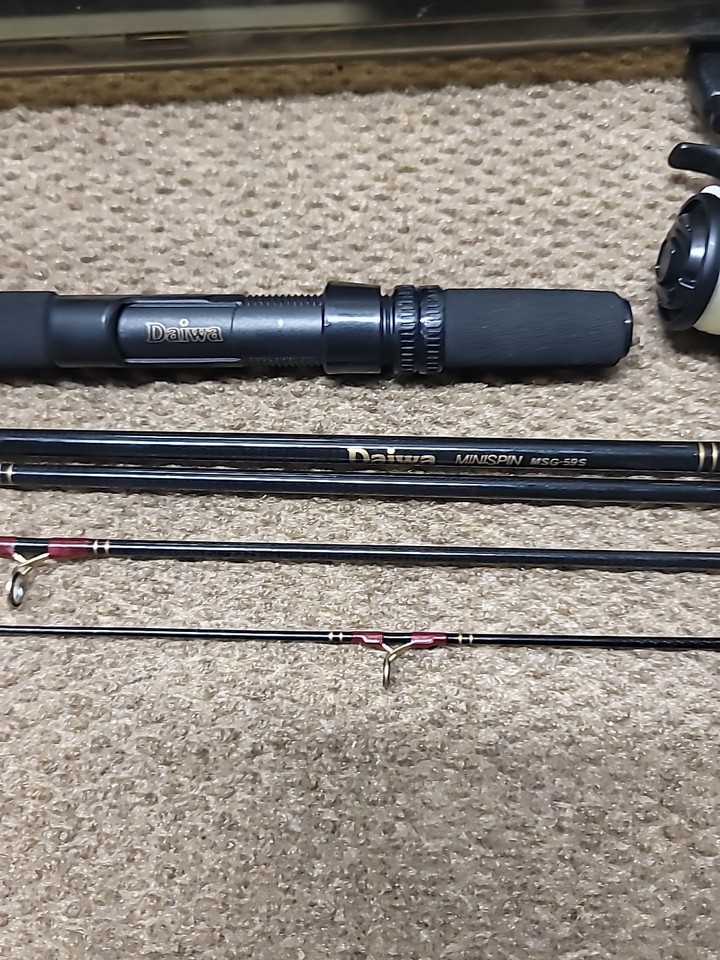 Daiwa Minispin Rod and Reel Set AG755x MSG-59S Combo 5 Piece Rod With ...