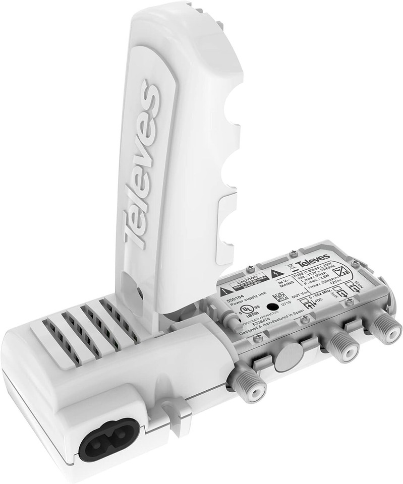 Televes DATBOSS 60 Mile Hi-VHFUHF Amplified Outdoor HDTV Antenna ...