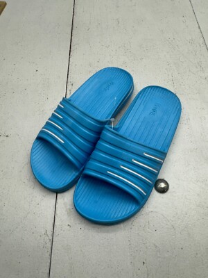 Widz Solid Blue Slip On Rubber Sandals Unisex Adults Size 4-5.5 | eBay