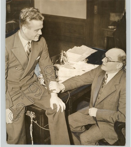 Attorney ROBERT BURNS & GEORGE STEIGER @ Desk Barrister Club 1936 Press ...