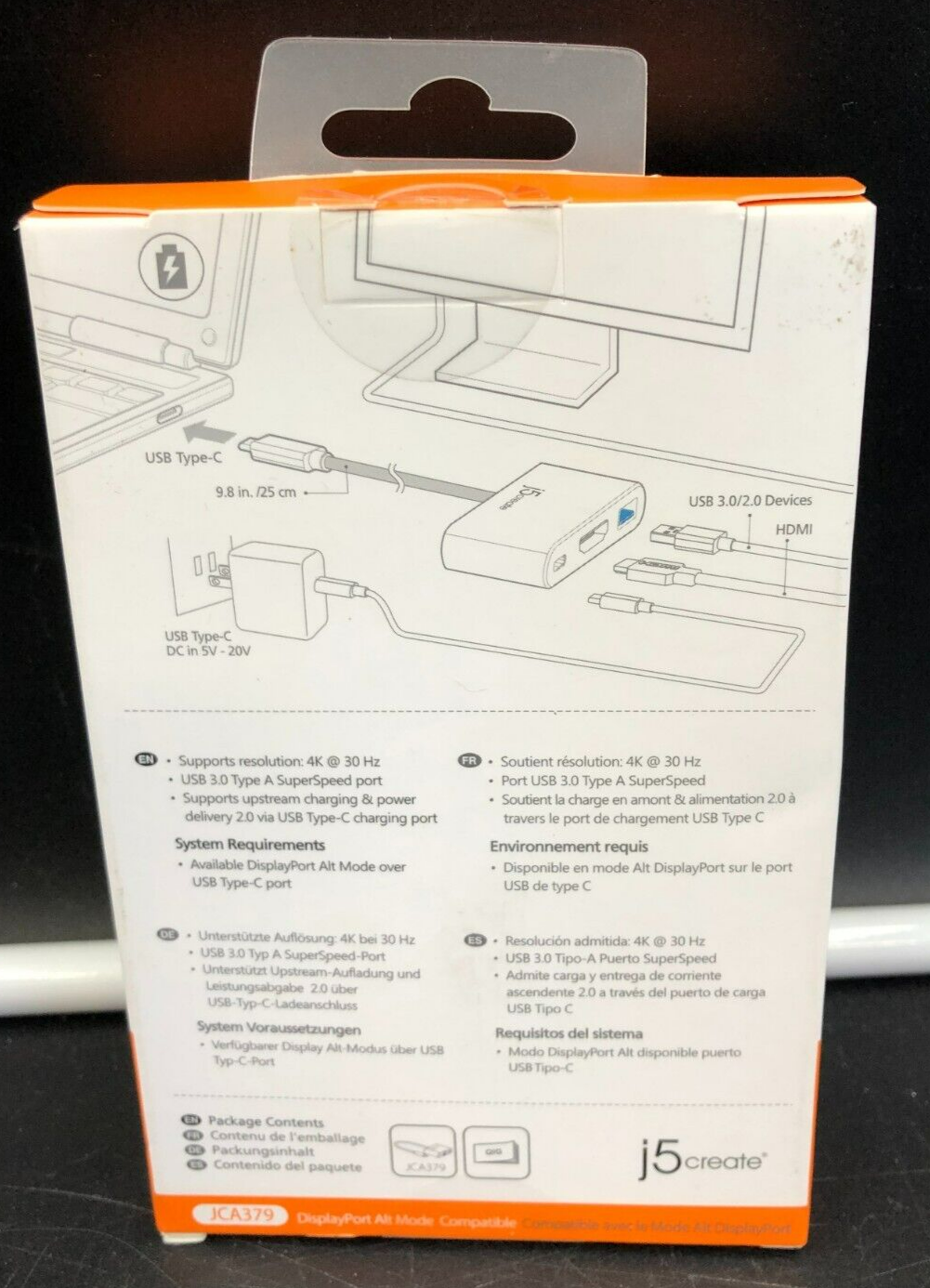 j5create: USB Type-C to HDMI & USB 3.0 w/power Delivery JCA379 *NEW ...