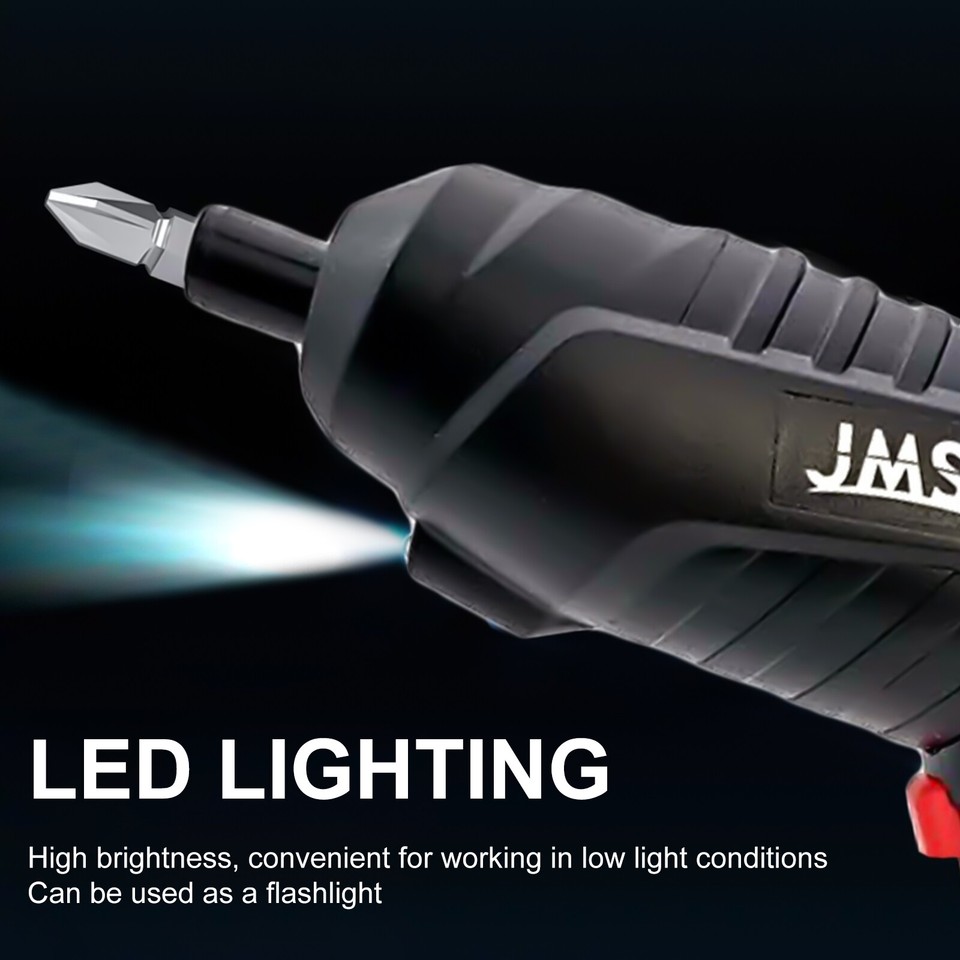 47PCS Electric Screwdriver Rechargeable Mini Drill 3.6V Cordless Power ...