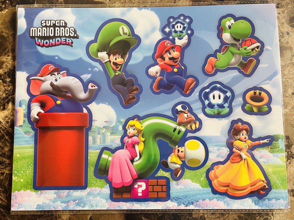 Super Mario Bros Wonder GameStop Preorder Exclusive Sticker Sheet ...