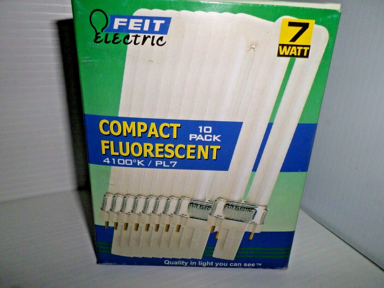 ⭐BOX of 10⭐ PL7/41K Compact Fluorescent PL7 Bulbs Feit Electric 4100K ...