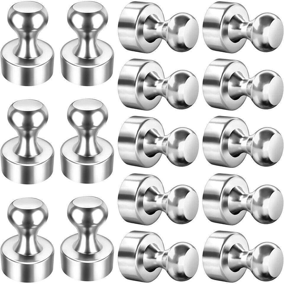 Metal Push Pin Magnets Strong Neodymium Noticeboard Skittle Fridge ...