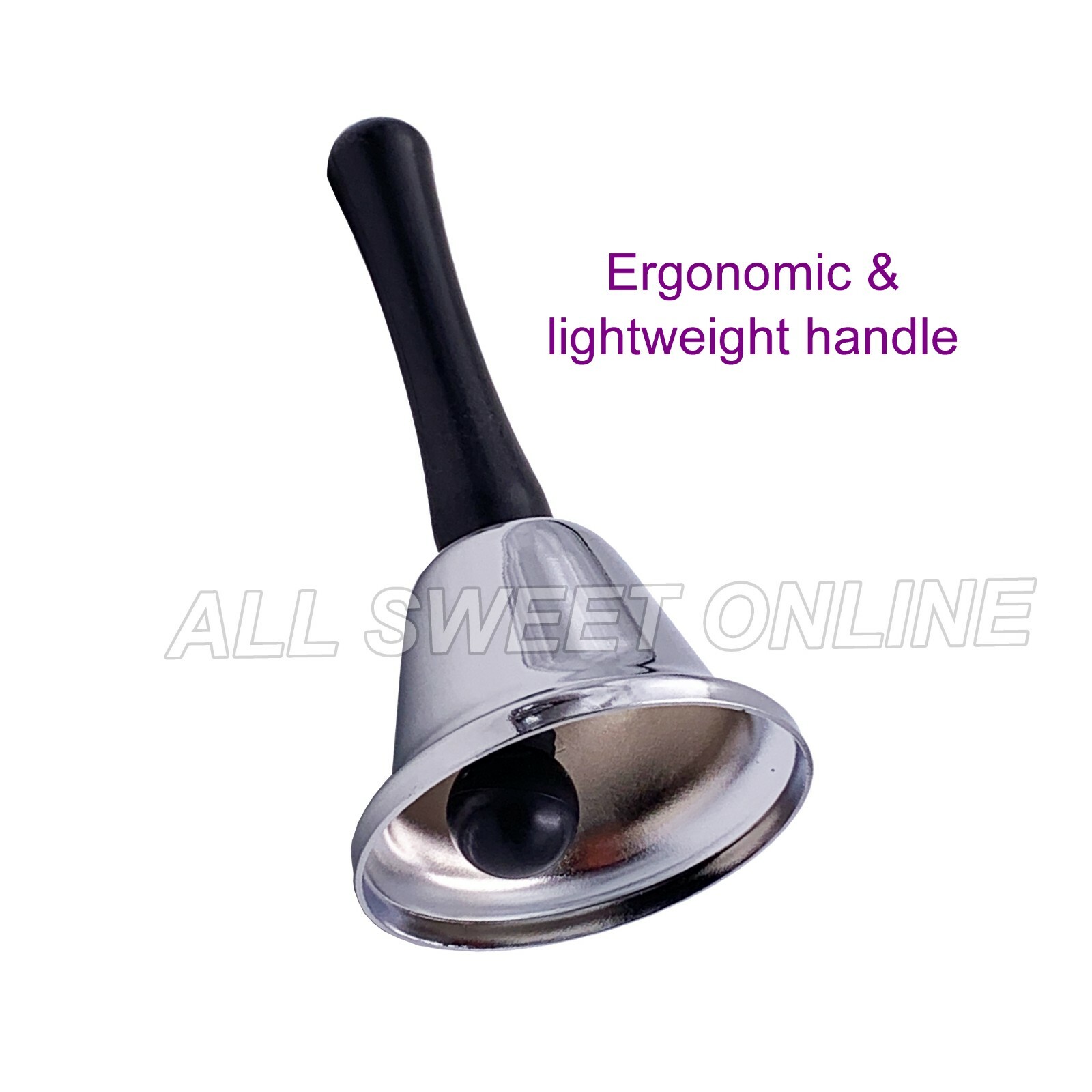 Call Bell Hand Held Silver Ringing Bell Reception Office Restaurant ...